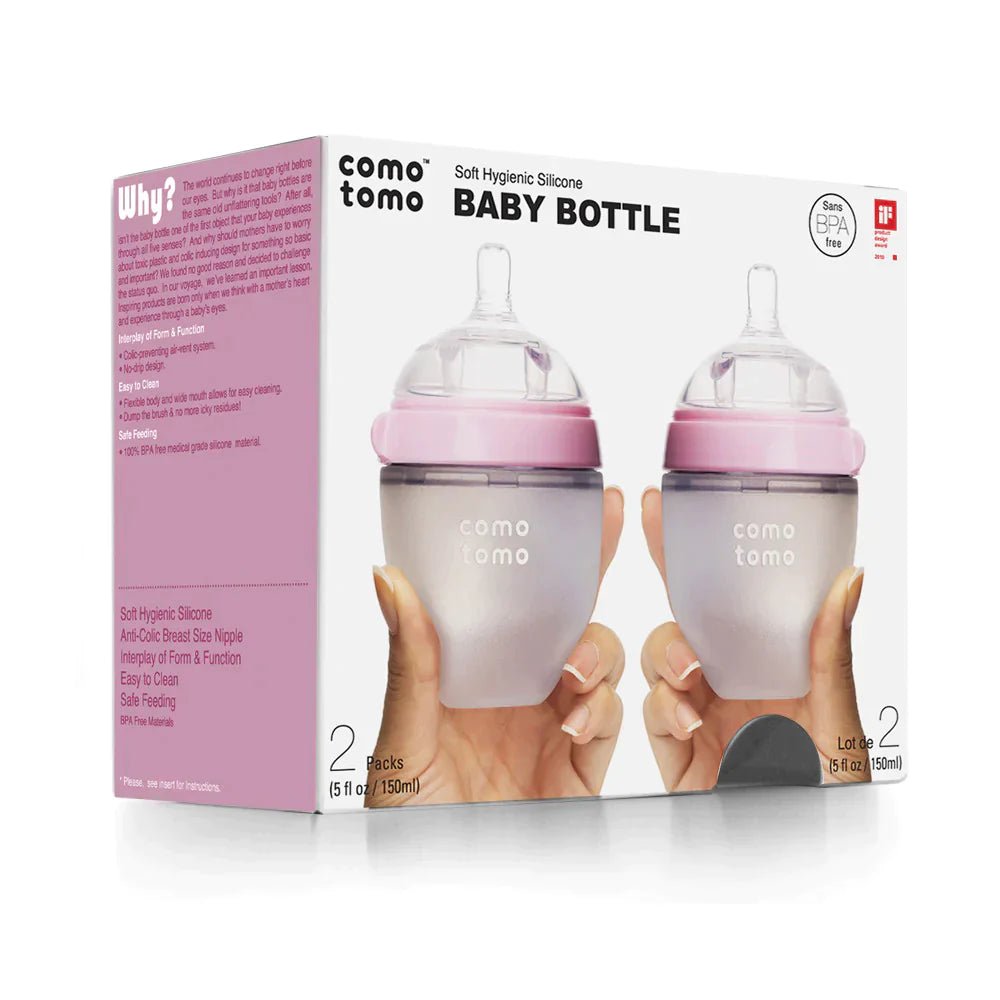 Comotomo - Baby Bottle Pink - 8 oz/250ml 2pk | Macklem’s